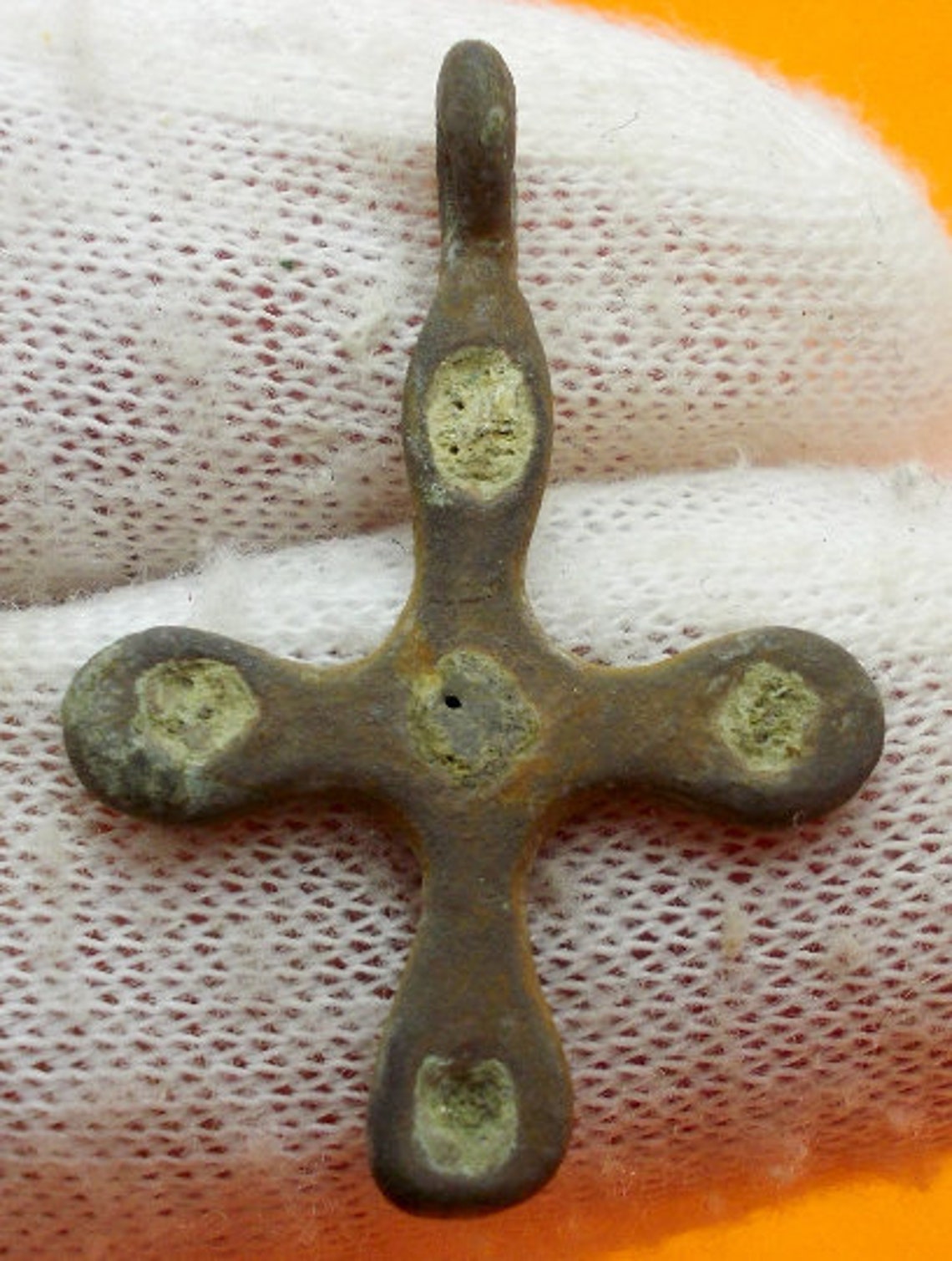 Ancient Viking Cross Pendant With Enamels. Viking Cross With Glass ...