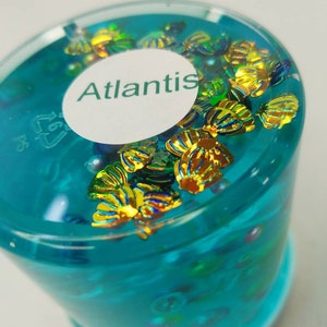 Atlantis Clear Slime / kawaii seashell glitter / unscented / | Etsy