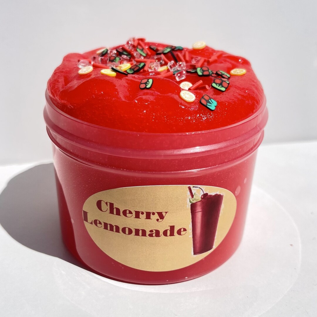 Cherry Lemonade Jelly Slime Scented Slime With Sprinkles - Etsy