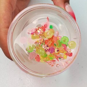 Sea Glass Clear Slime / unscented / kawaii seashell charm / | Etsy