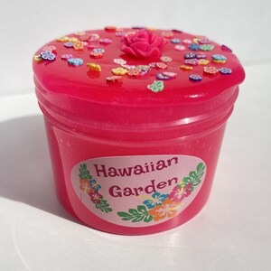 Hawaiian Garden Jelly Slime Kawaii Tropical Flower Fimos Tropical Fruit ...