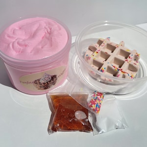 Funfetti Waffle DIY Slime Cake Scented Clay Sprinkles Asmr Stress ...