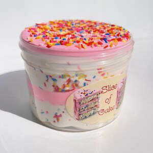 A Slice of Cake Cloud Creme Slime Scented Birthday Cake Kawaii ...