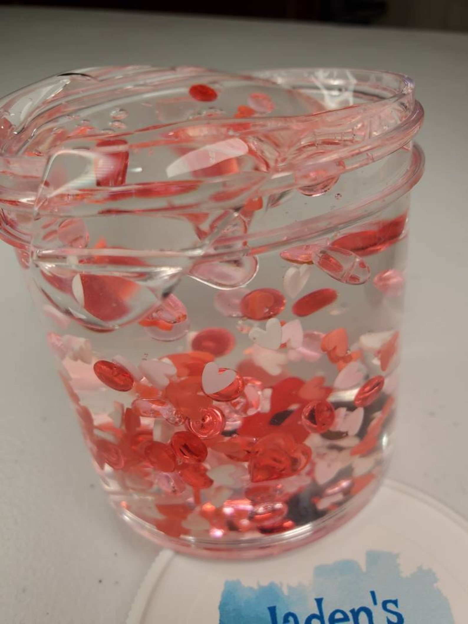 XOXO Clear Slime Hugs and Kisses Slime Kawaii Lip Charm Heart - Etsy