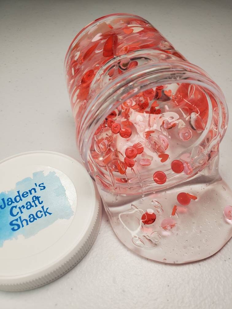 XOXO Clear Slime Hugs and Kisses Slime Kawaii Lip Charm Heart - Etsy