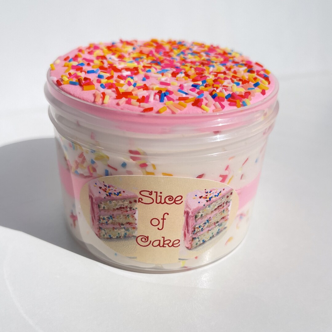 A Slice of Cake Cloud Creme Slime Scented Birthday Cake Kawaii ...