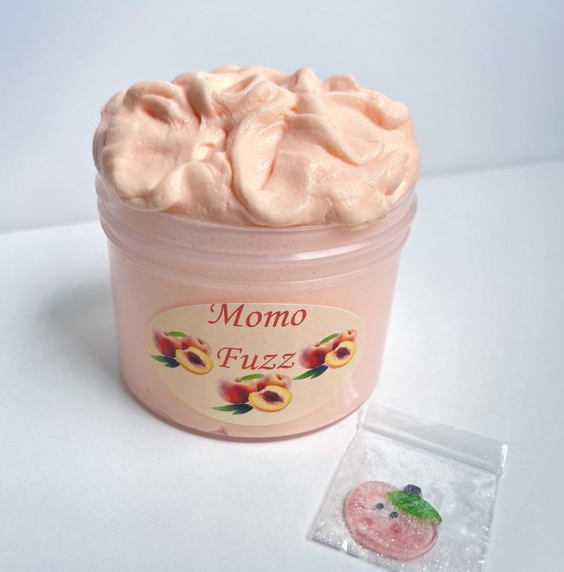 Peach Cloud Creme Slime: Kawaii Charm & Glitter - Etsy