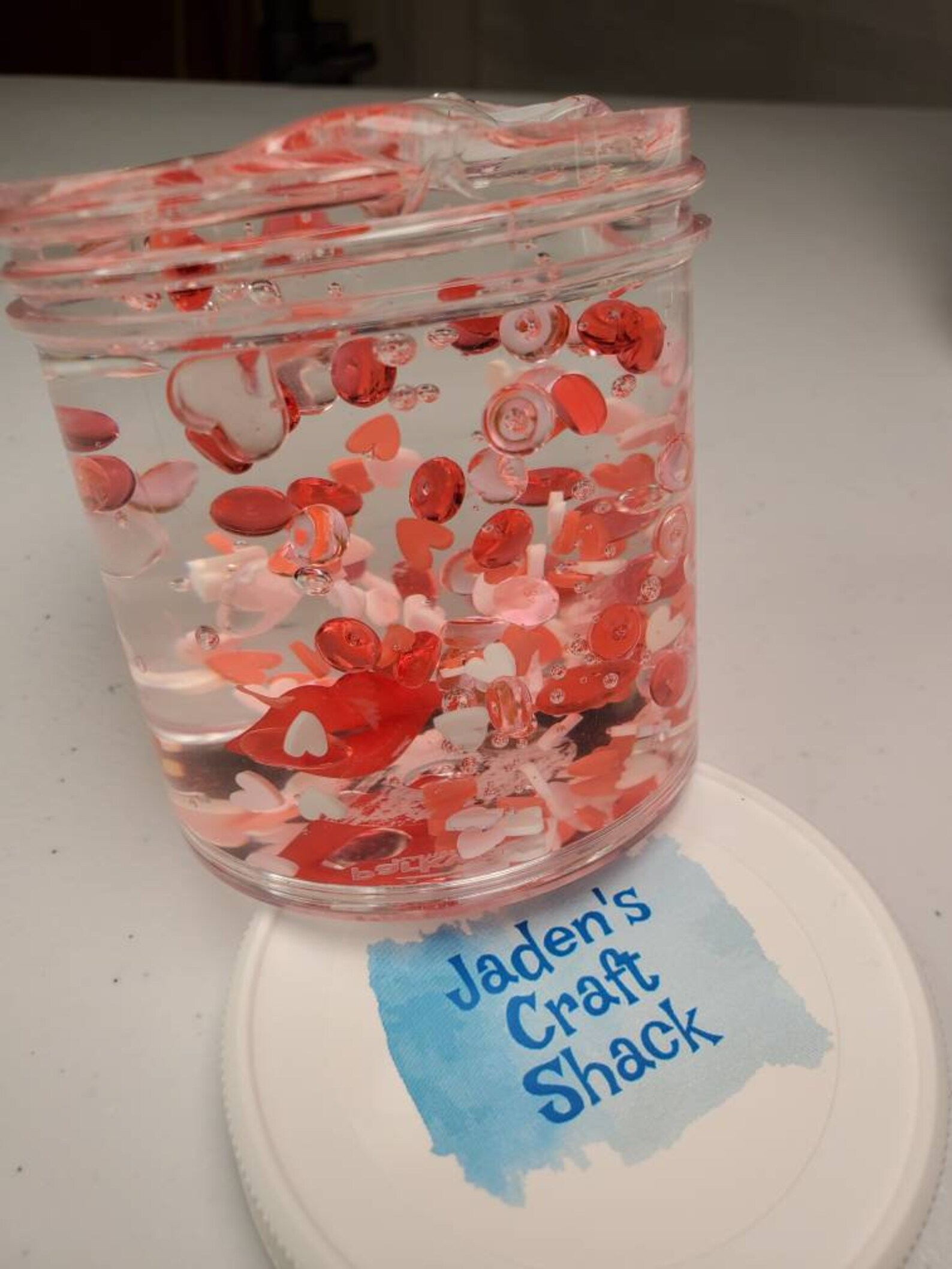 XOXO Clear Slime Hugs and Kisses Slime Kawaii Lip Charm Heart - Etsy