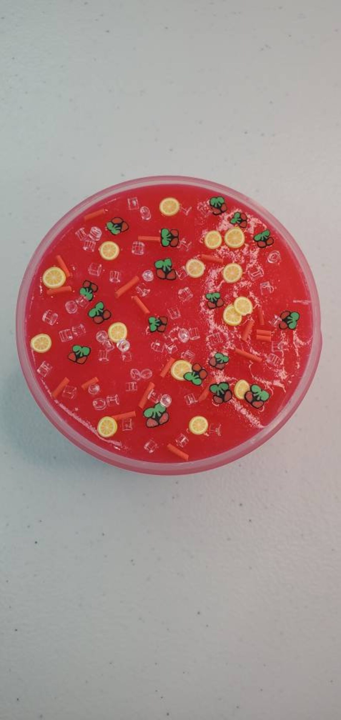 Cherry Lemonade jelly slime scented fluffy slime inflating | Etsy