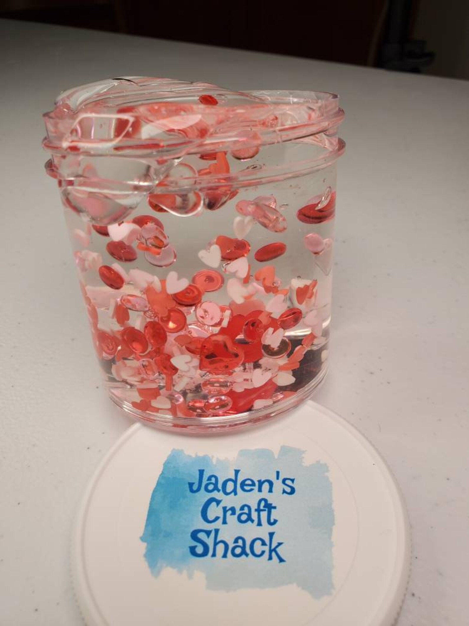 XOXO Clear Slime Hugs and Kisses Slime Kawaii Lip Charm Heart - Etsy