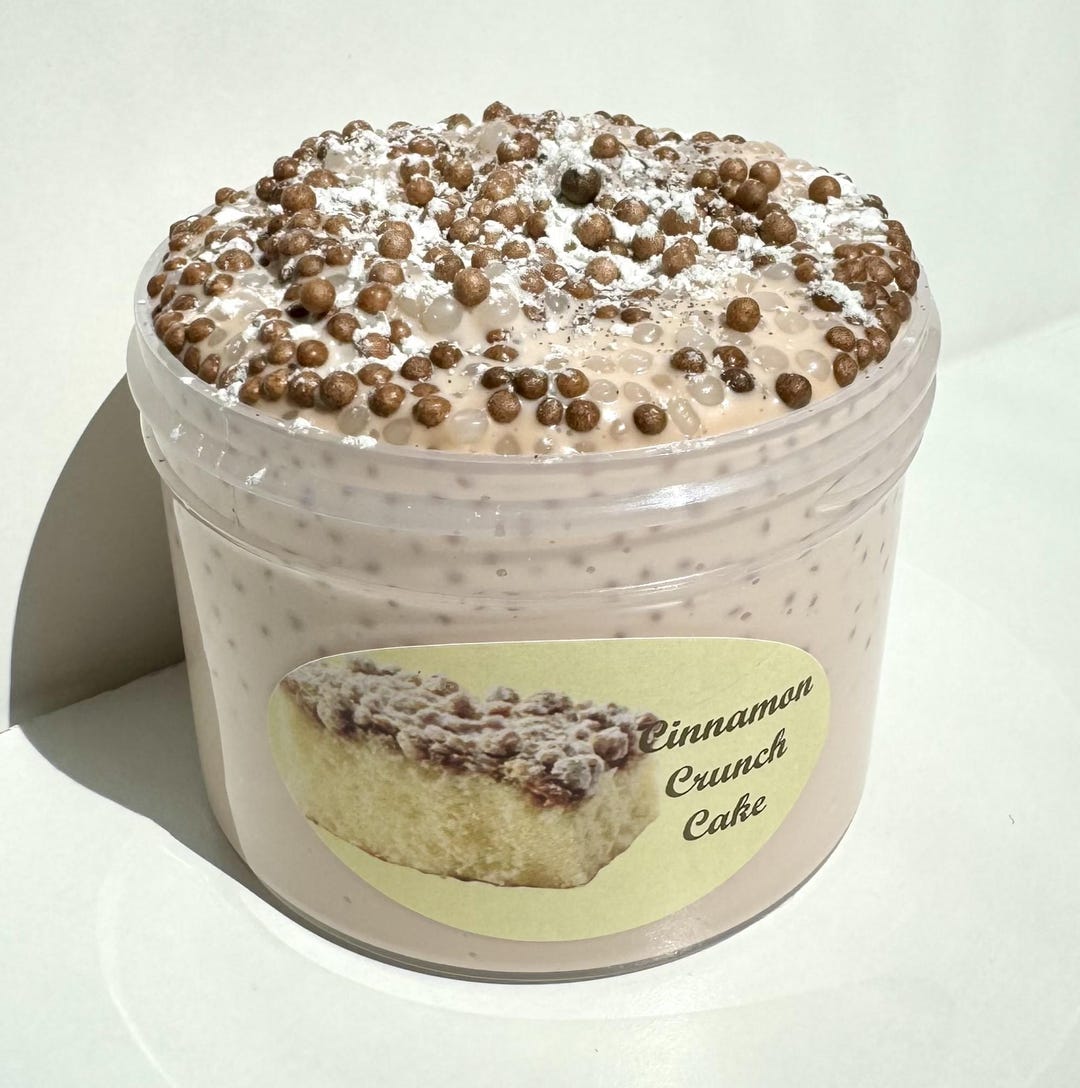 Cinnamon Crunch Cake White Glue Slushee Bead Slime Scented Kawaii ...