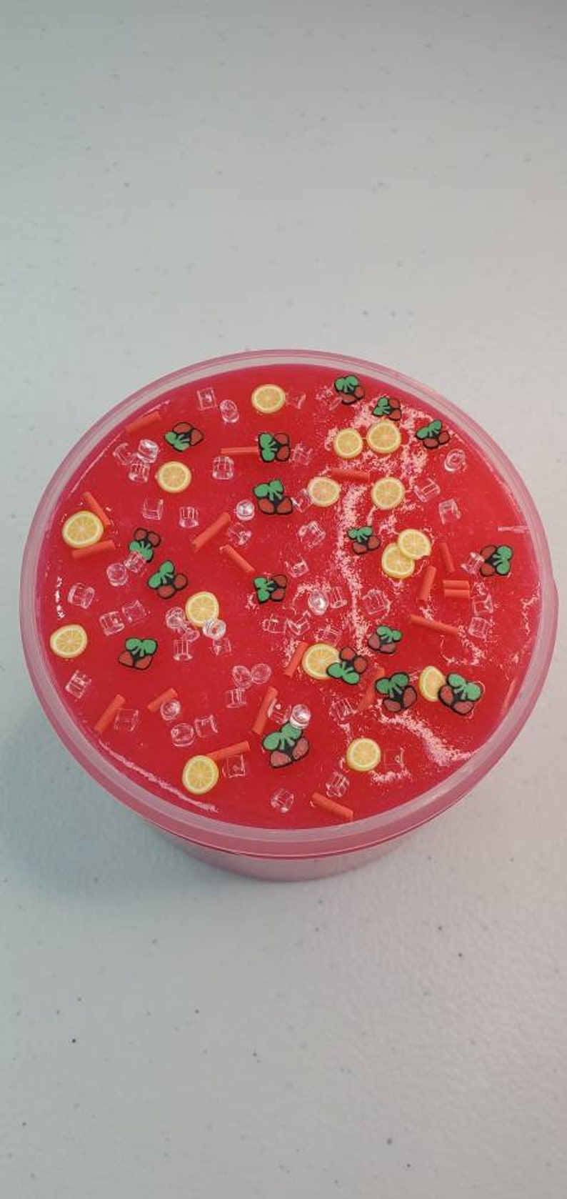 Cherry Lemonade Jelly Slime Scented Fluffy Slime Inflating - Etsy