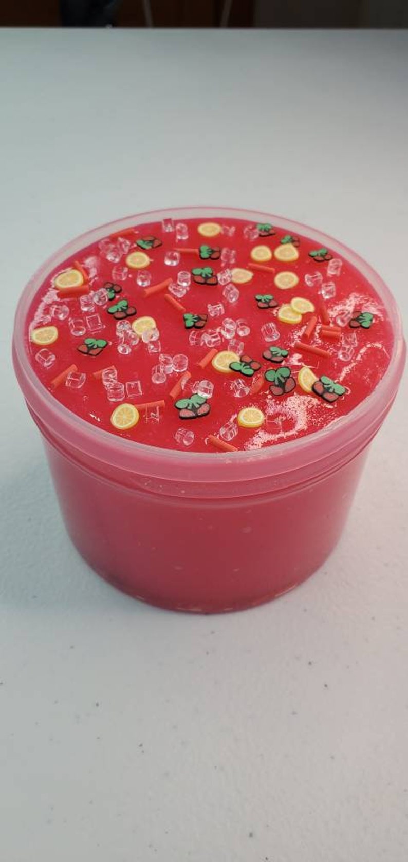 Cherry Lemonade Jelly Slime Scented Fluffy Slime Inflating | Etsy