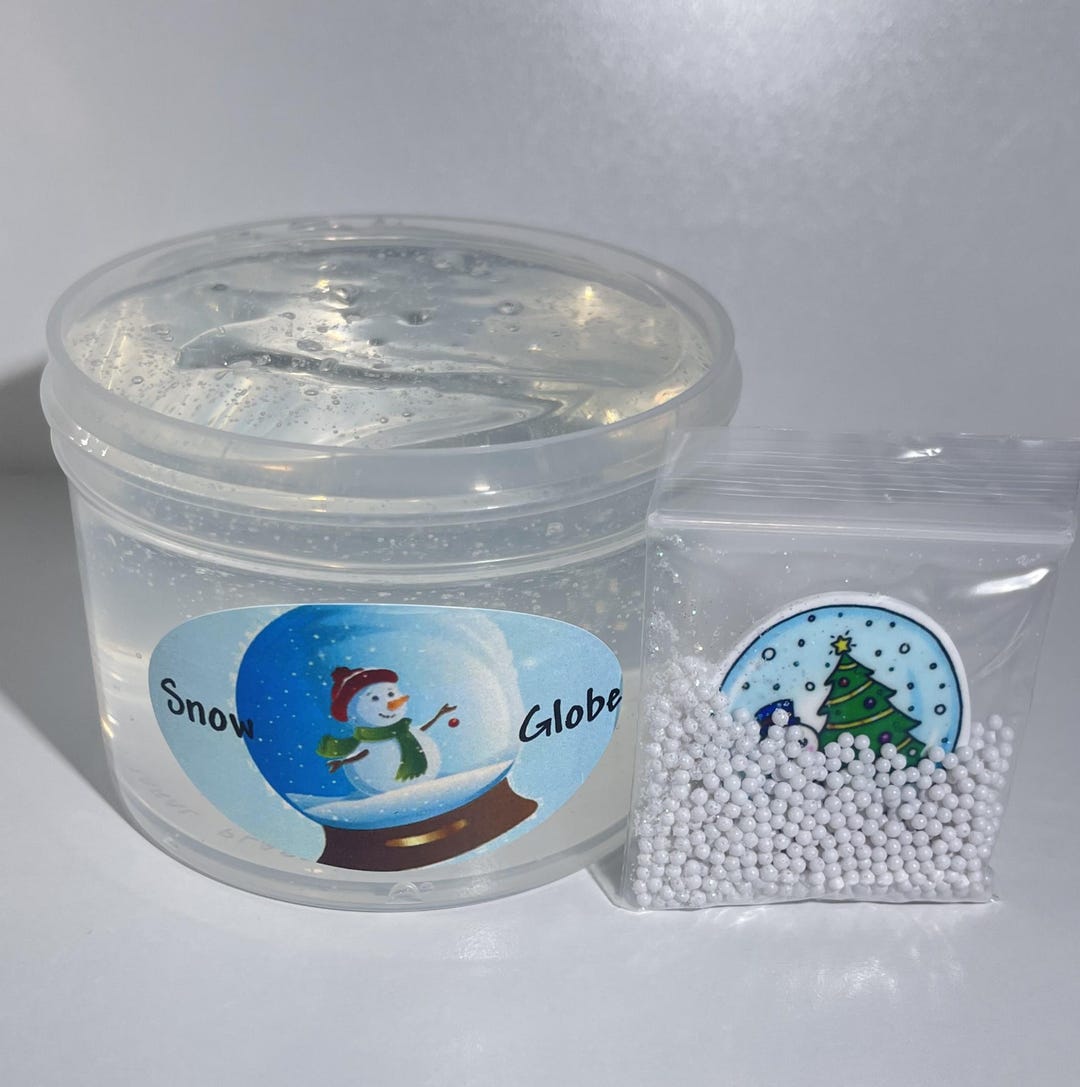 Snow Globe Clear Slime Unscented Great Holiday Gift Idea Sensory Play ...