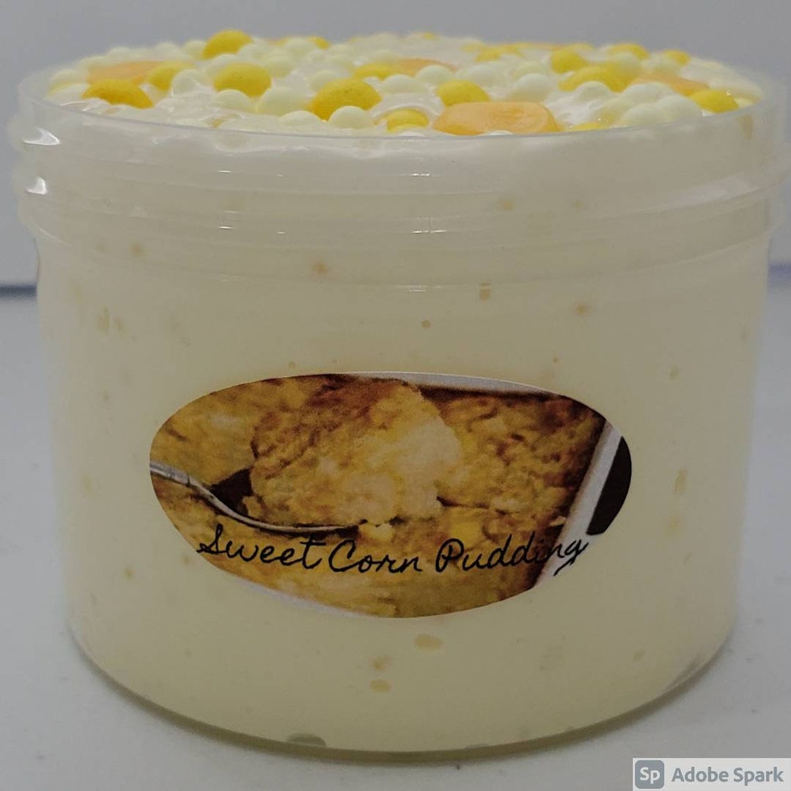 Sweet Corn Pudding Slime White Glue Slushee Crunchy Asmr - Etsy