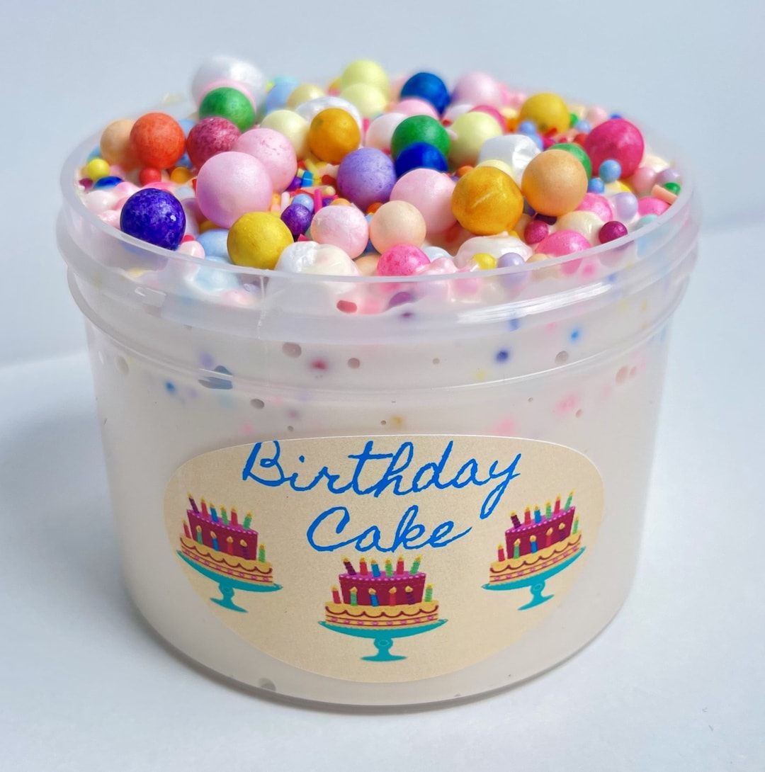 Birthday Cake Foambead Slime - Etsy
