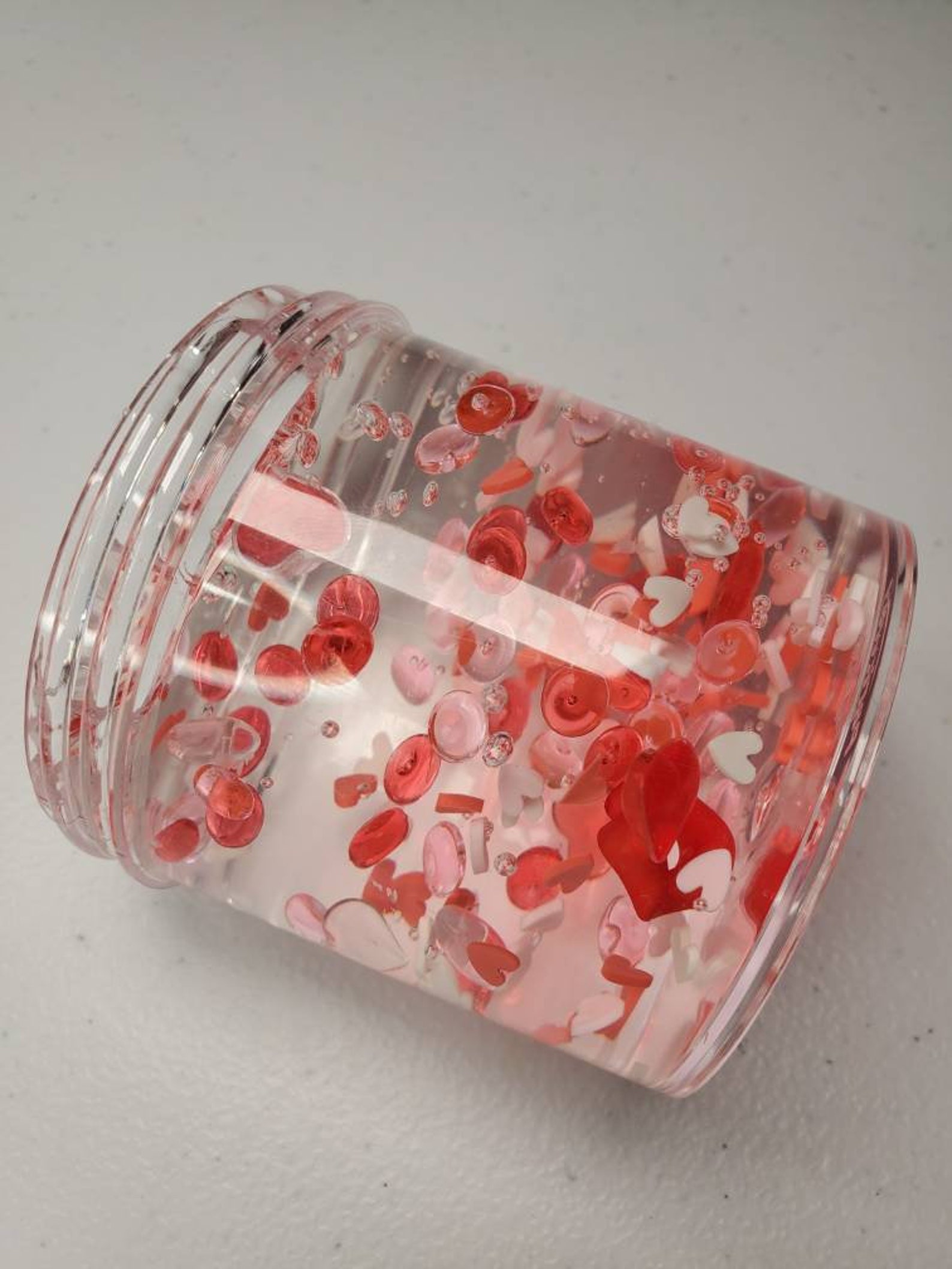 XOXO Clear Slime Hugs and Kisses Slime Kawaii Lip Charm Heart - Etsy