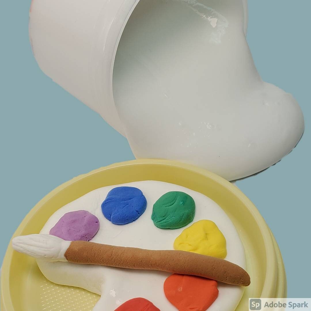 Painters Pallet DIY Clay Slime Scented Rainbow Sprinkles Clay Stress ...