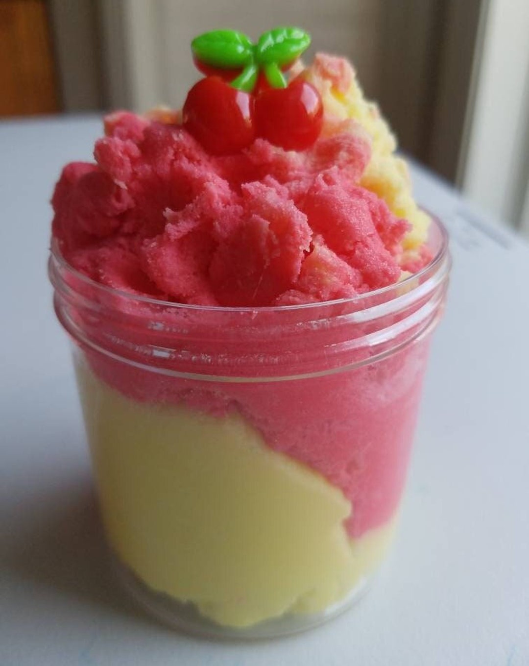 Cherry Lemonade Cloud Creme Slime Kawaii Cherry Charm Scented Homemade ...