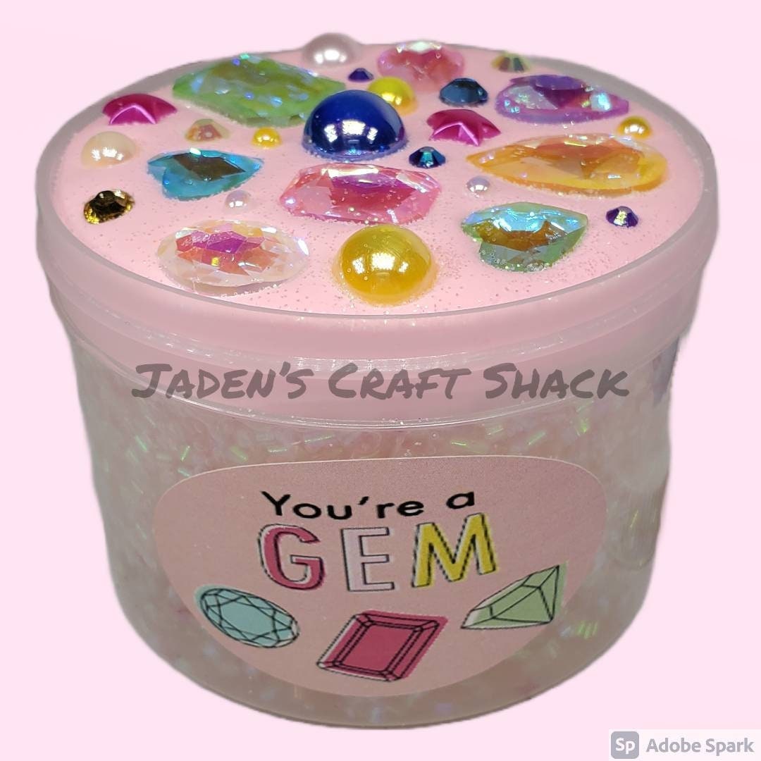 You Are a Gem Clear Bingsu Bead Slime With Clay Top Thick Stretchy ...