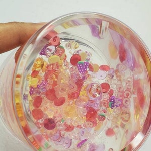 Iced Fruit clear slime unscented kawaii fimo fruit slices | Etsy