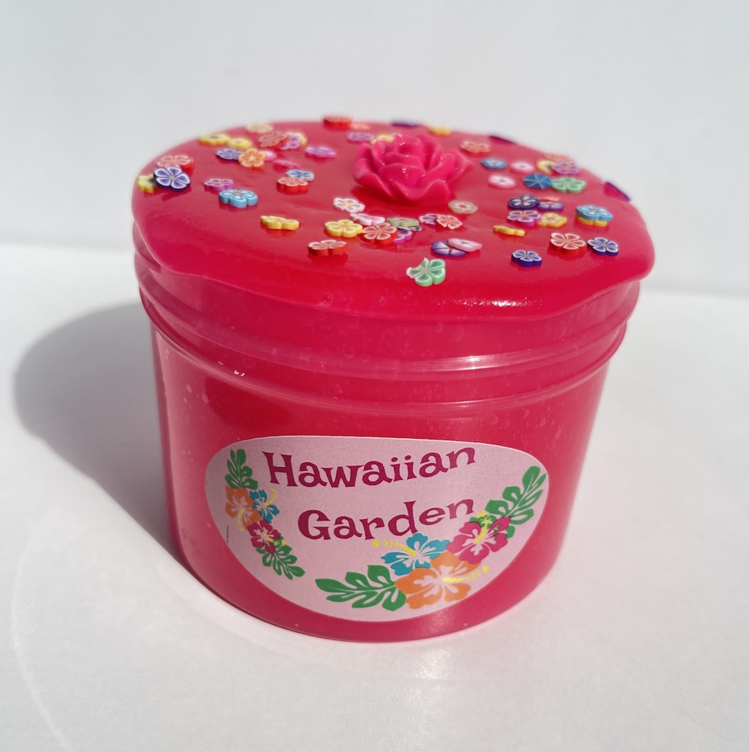 Hawaiian Garden Jelly Slime Kawaii Tropical Flower Fimos Tropical Fruit ...