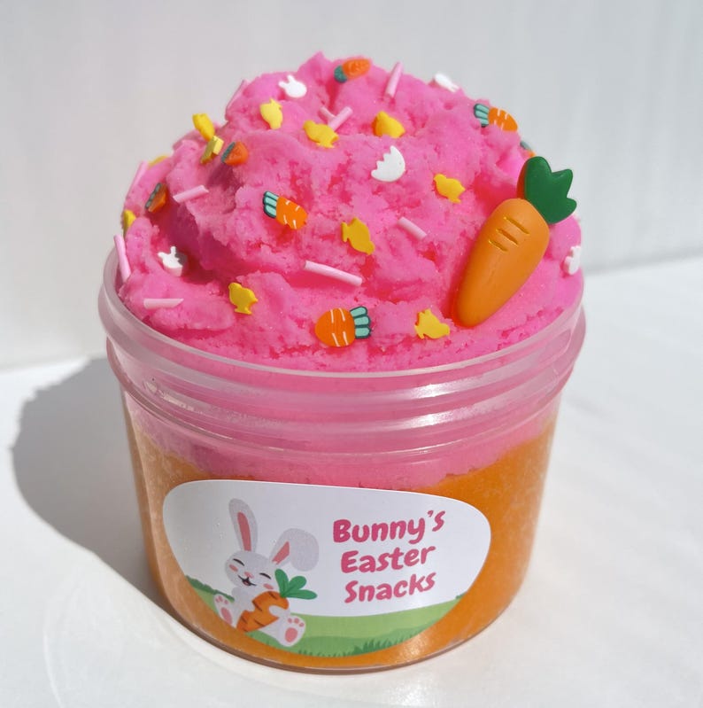 Bunny's Easter Snack Cloud Slime Easter Gift Basket Idea Holiday Gift ...