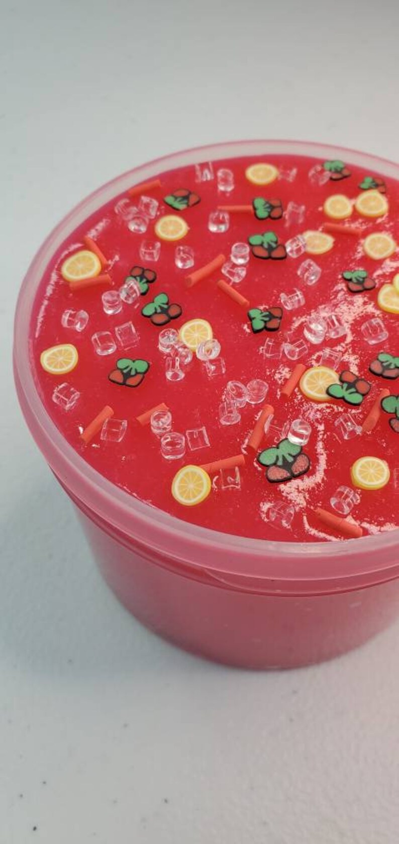 Cherry Lemonade Jelly Slime Scented Fluffy Slime Inflating - Etsy