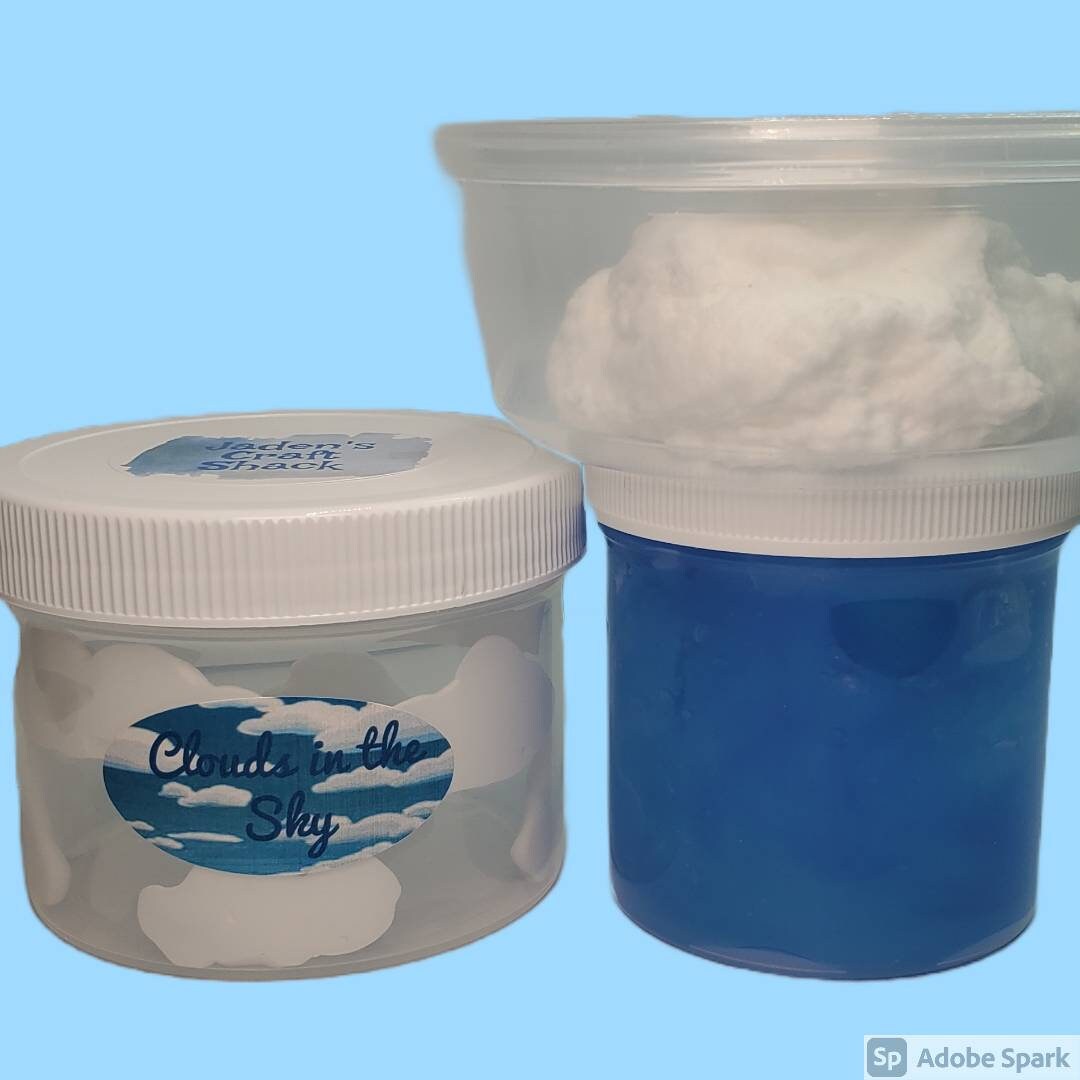 Clouds in the Sky Clear and Cloud Creme Slime Scented Asmr - Etsy