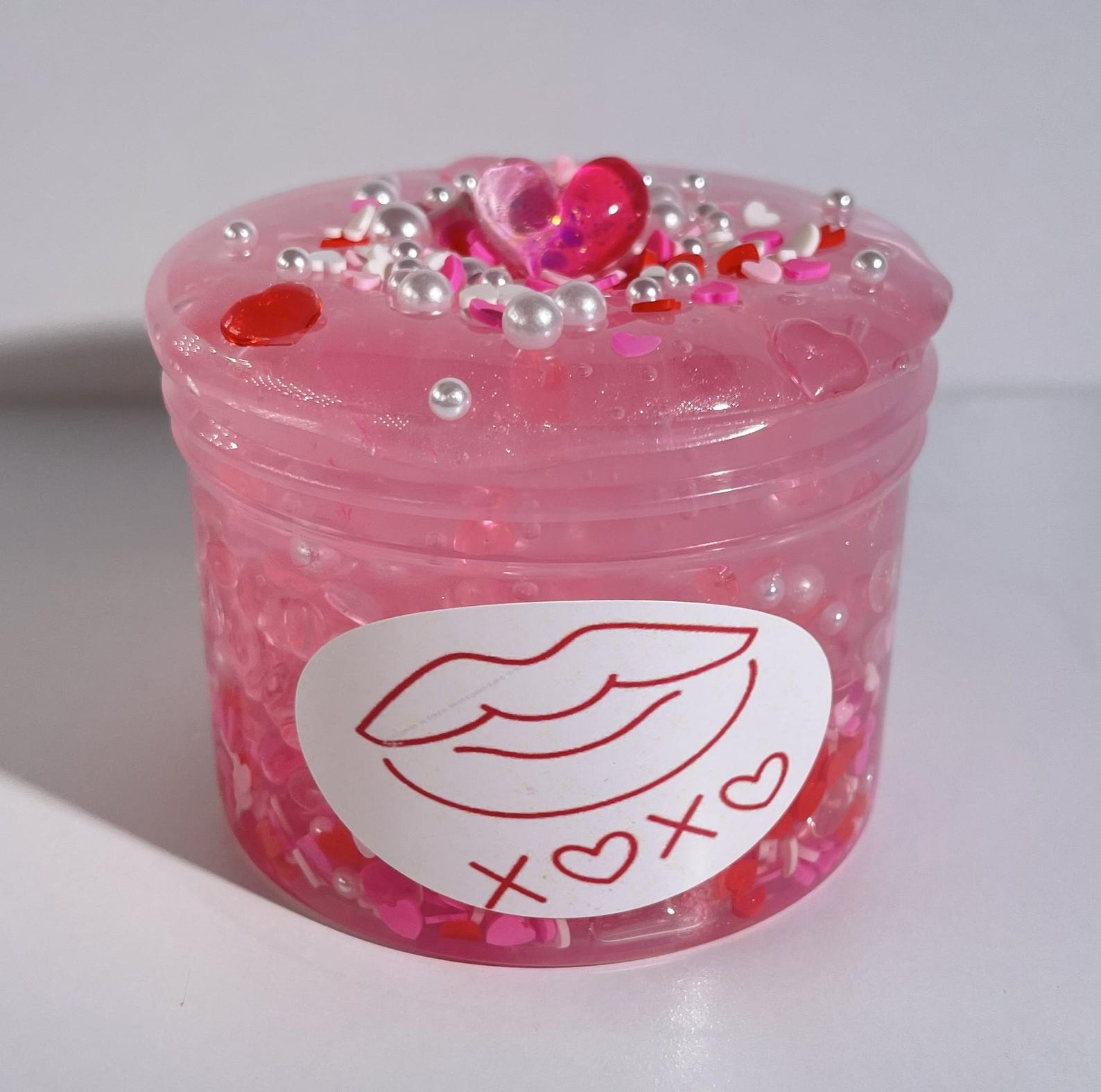 XOXO Clear Slime Hugs and Kisses Slime Great Holiday Gift Sensory Play ...