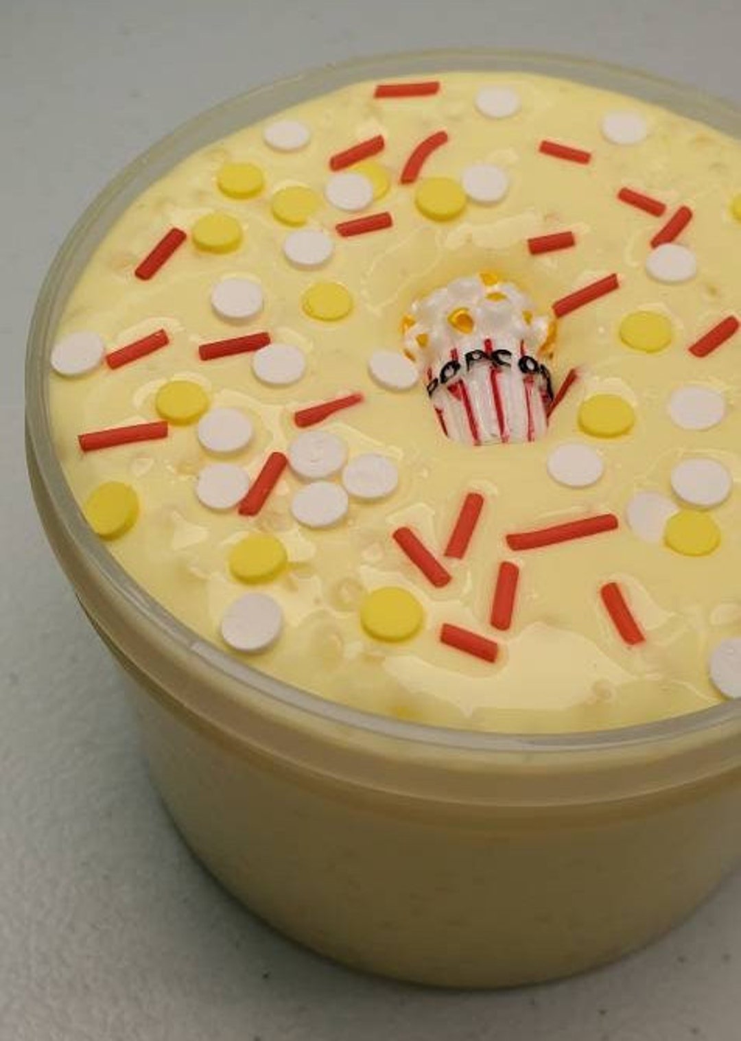 Popping Corn White Glue Slushee Slime Scented Slime Crunchy - Etsy