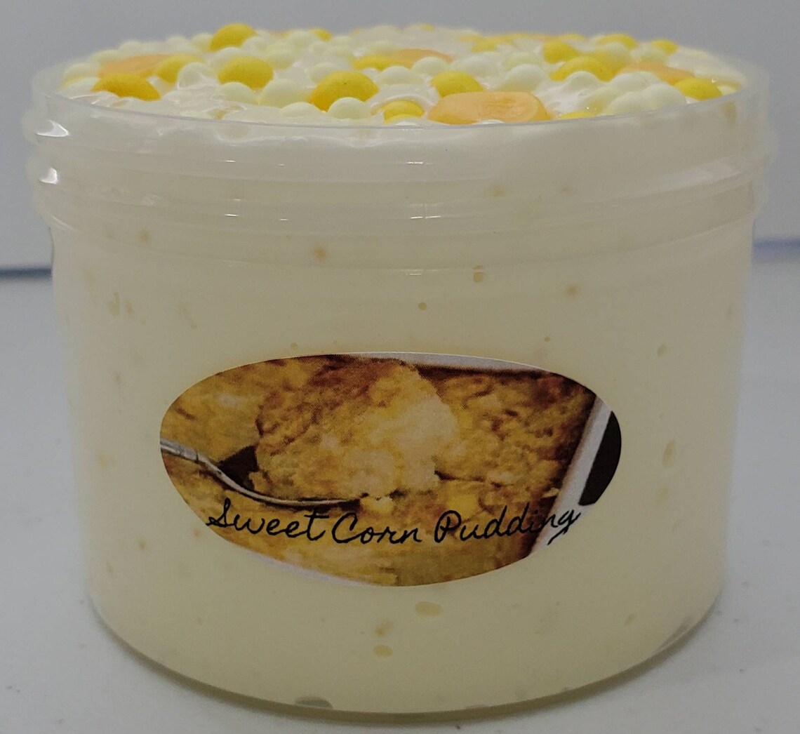 Sweet Corn Pudding Slime White Glue Slushee Crunchy Asmr - Etsy