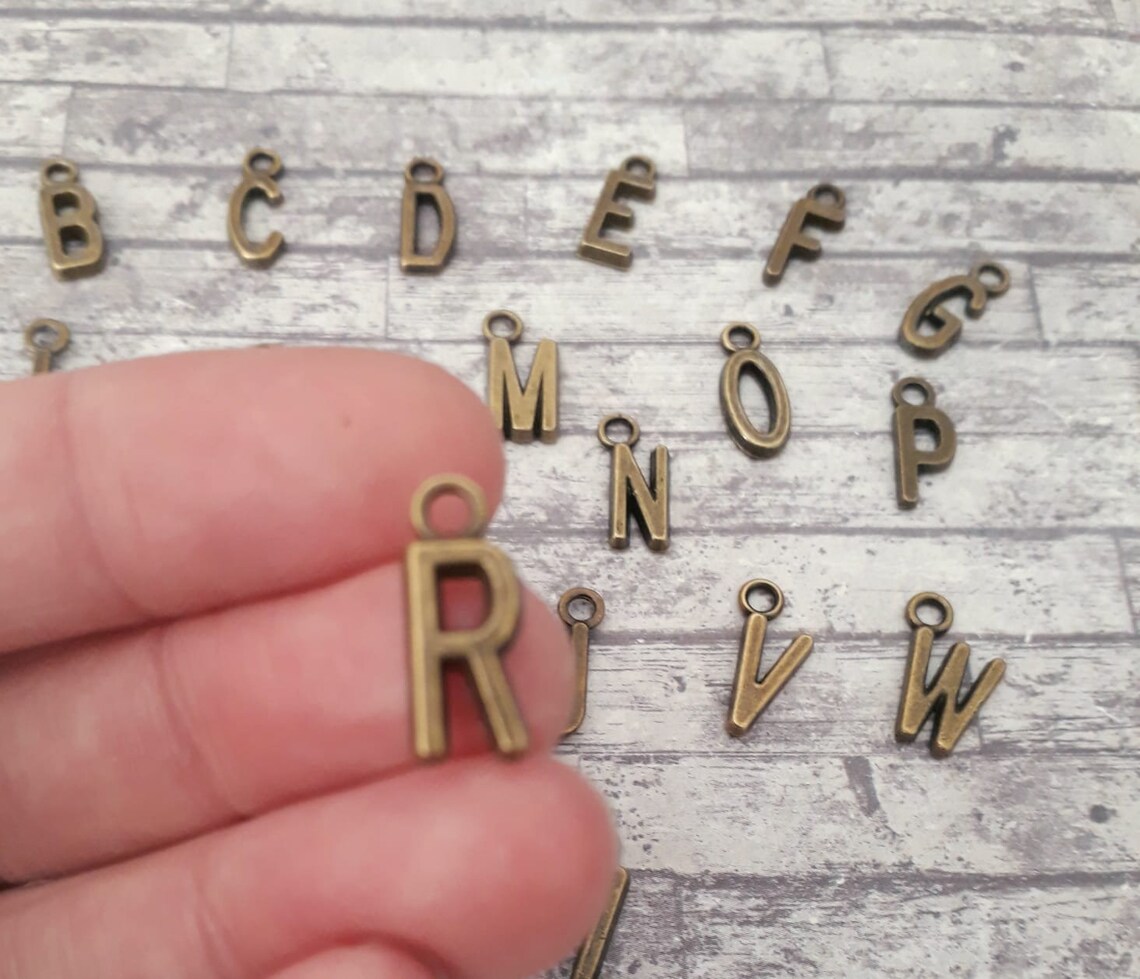Alphabet Charms Choose Your Colour 16mm Complete A-Z Set - Etsy UK