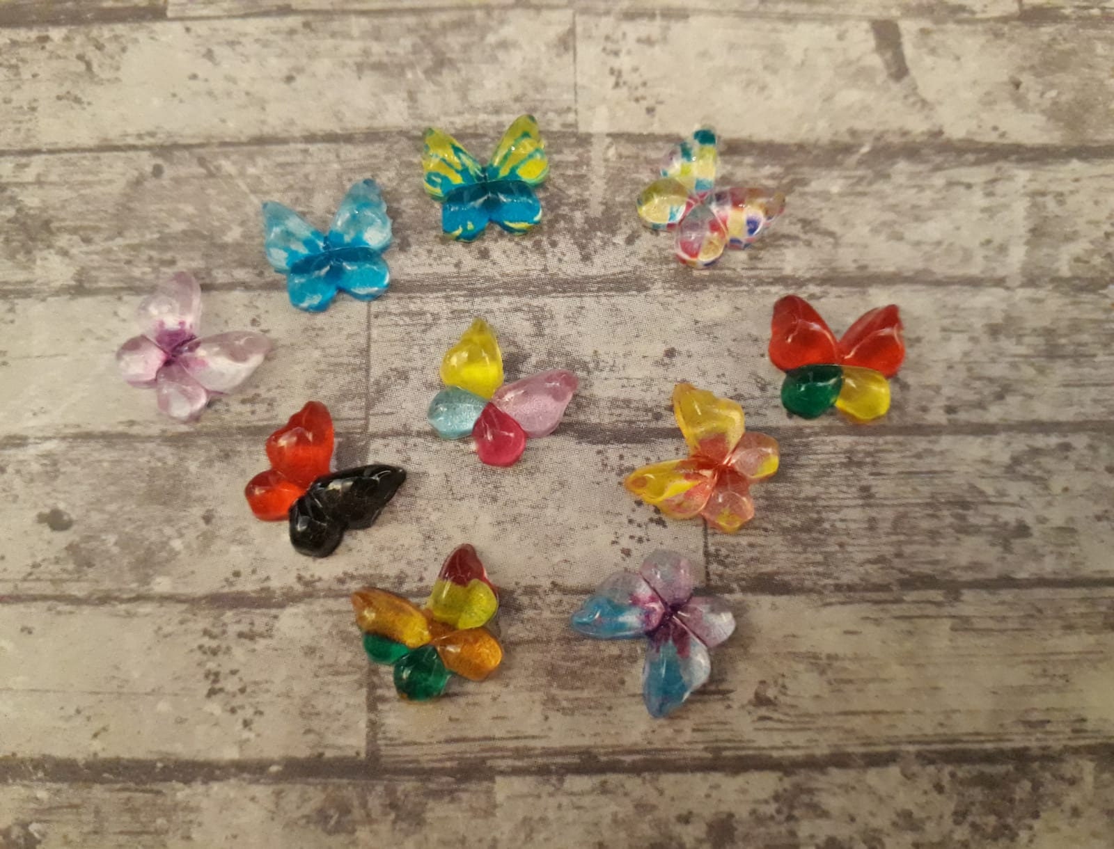 20 Butterfly Resin Flatbacks 10mm Blue and Purple Cabochons | Etsy