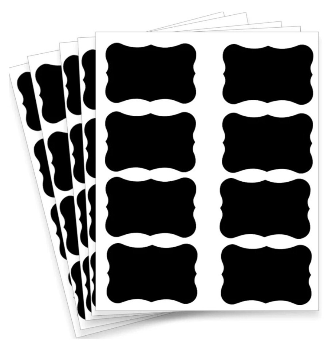 Reusable Chalk Labels, Pantry Chalkboard Stickers, Self Adhesive ...