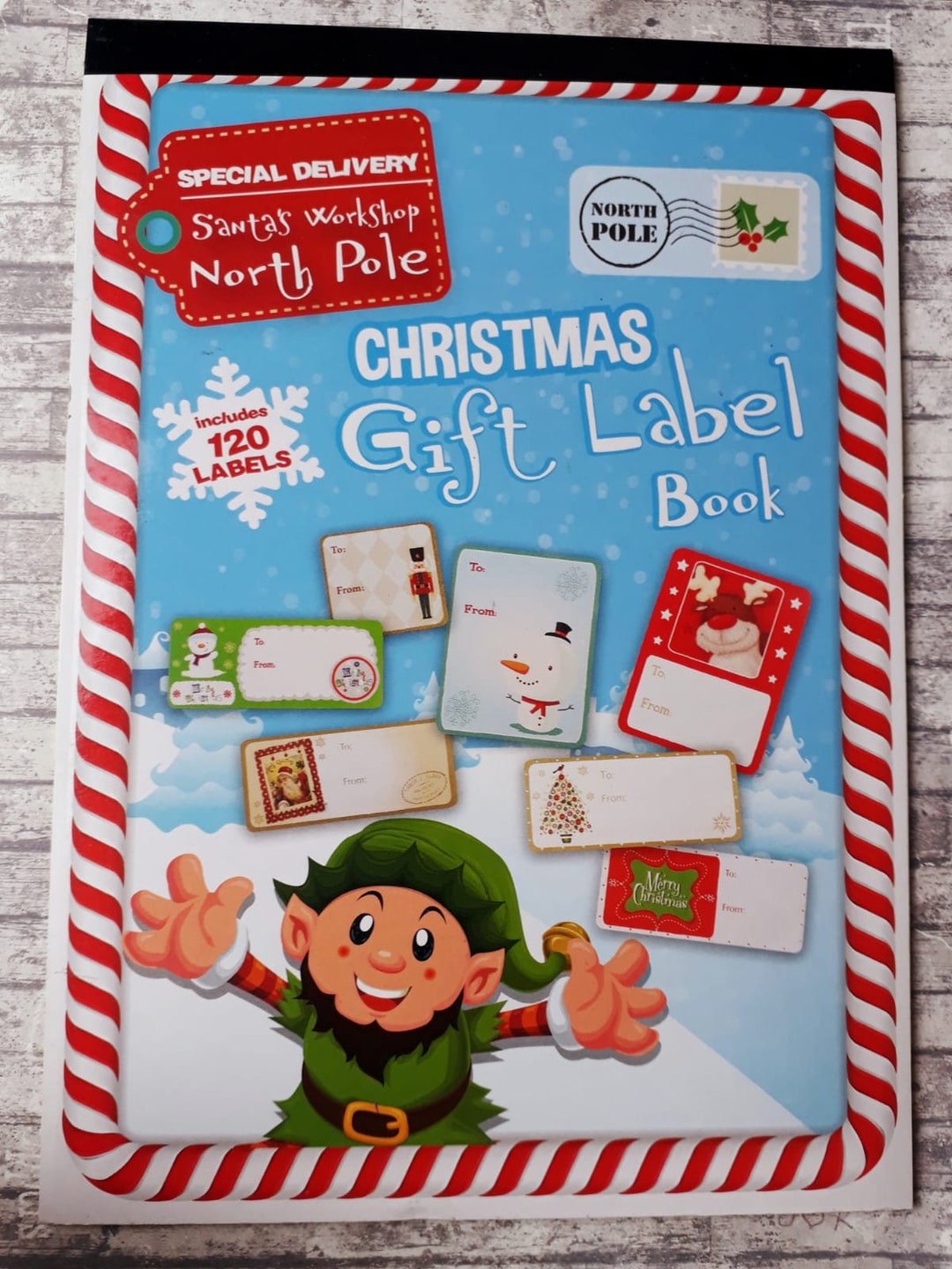 120 Christmas Labels, Christmas Gift Label Book, 10 Sheets, Xmas Gift ...