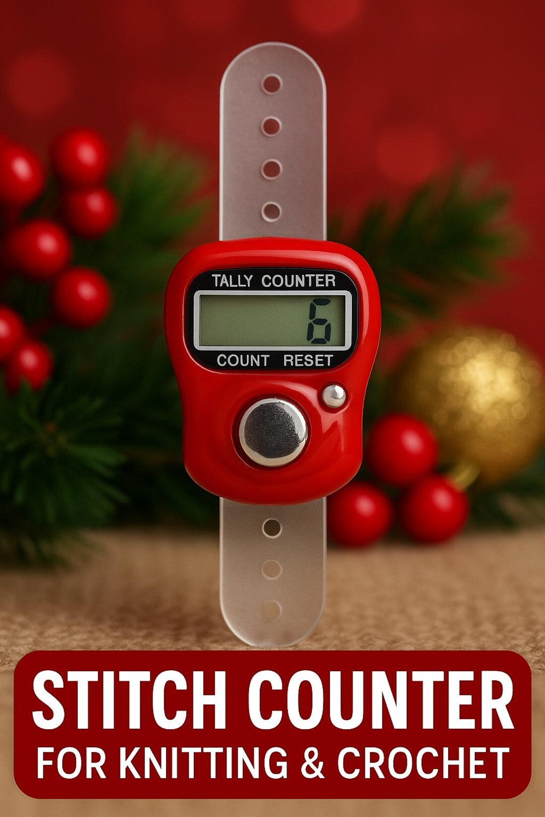 Digital Stitch Counter Ring – Knitting Crochet Row Counter, Craft Tool ...