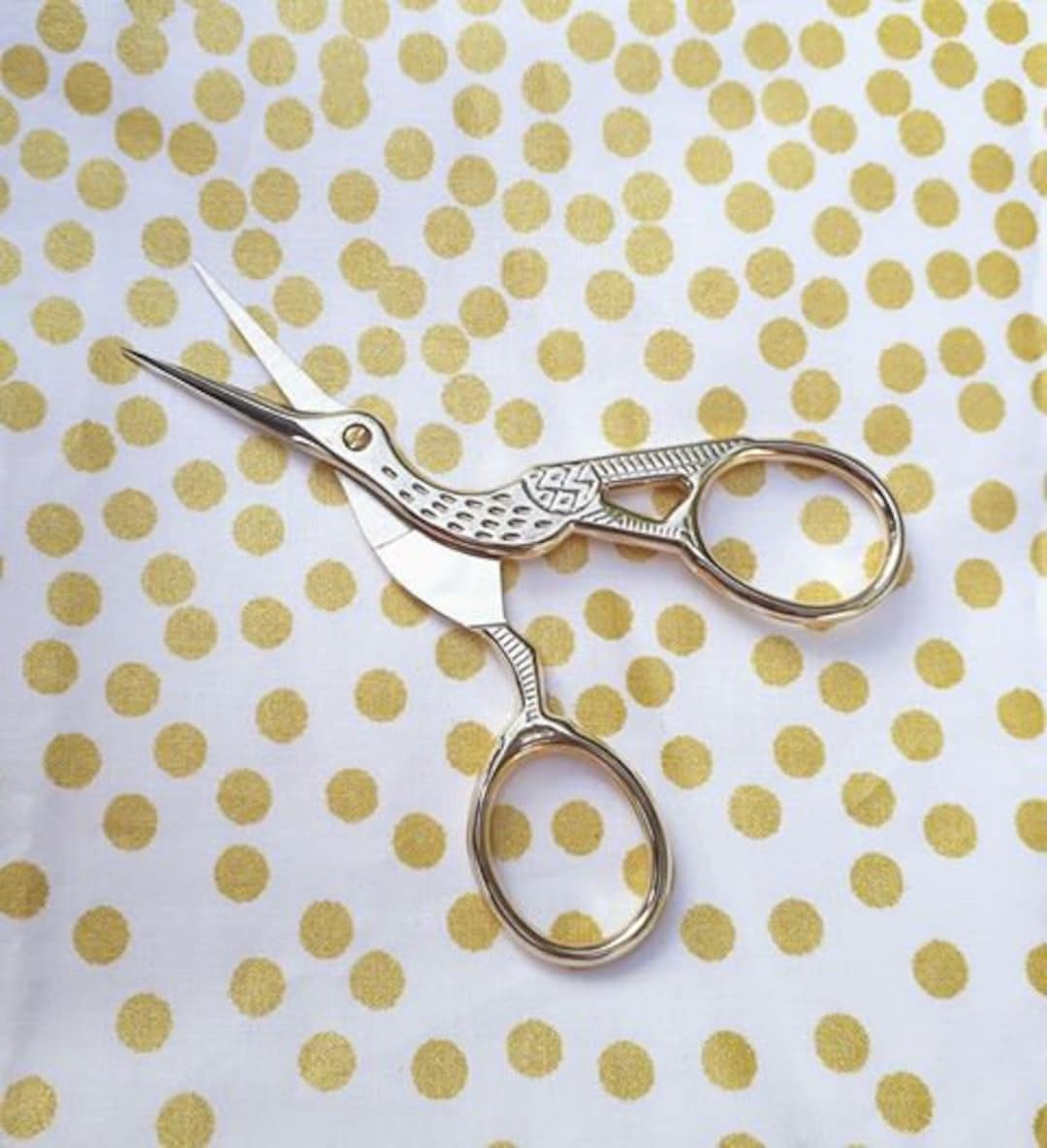 Embroidery Scissors, 115mm, Gold Stork Scissors, Unique Thread Snips ...