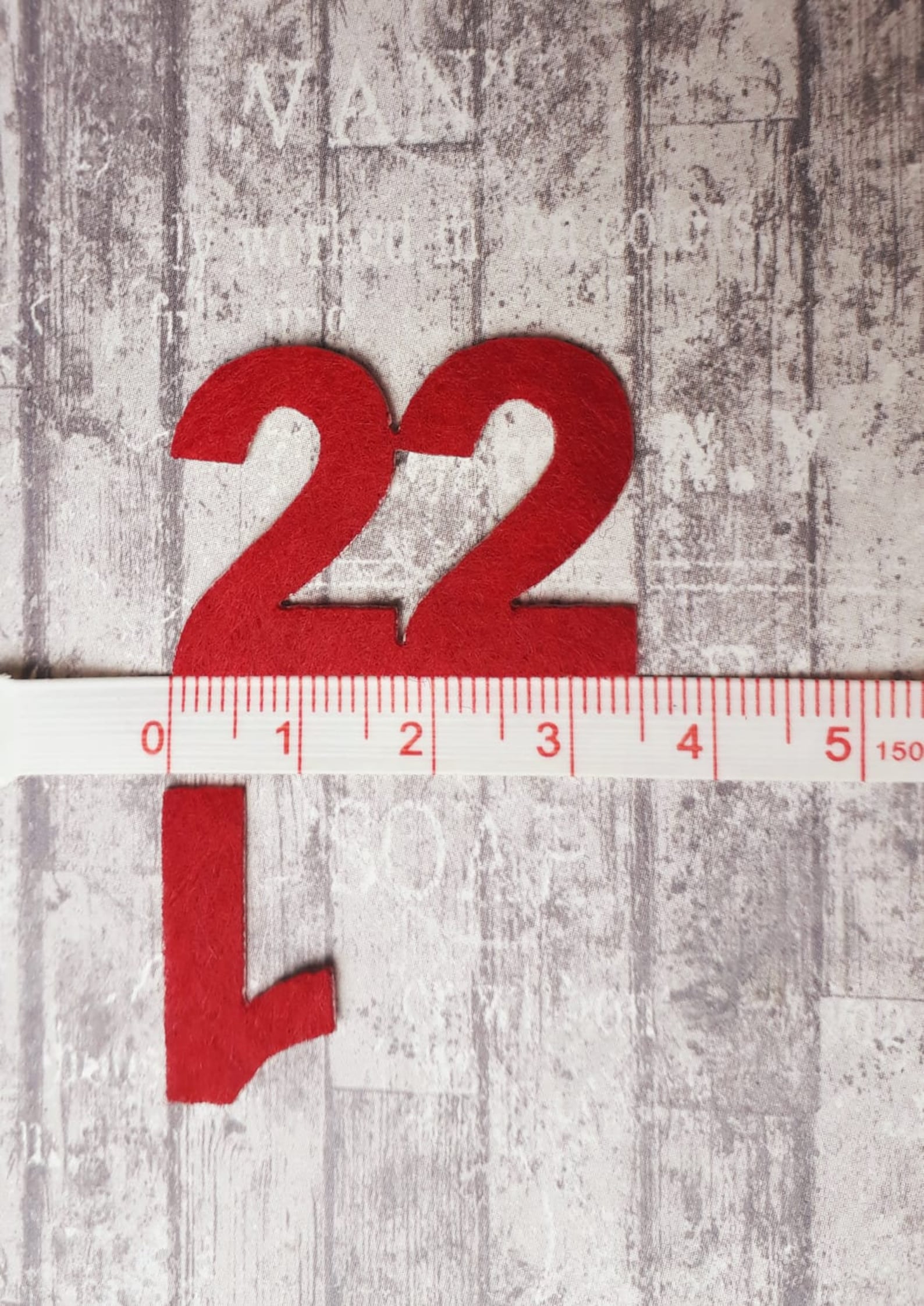 Red Felt Advent Calendar Numbers, Self Adhesive Cut No.'s 1 - 25 ...