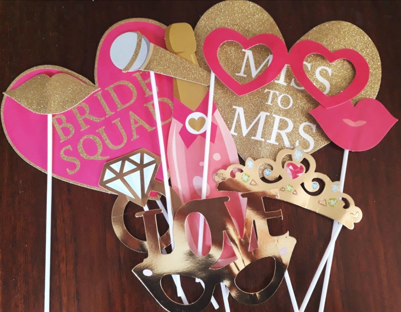 Bride to Be Photo Props Bride Squad Bachelorette Party Photo | Etsy