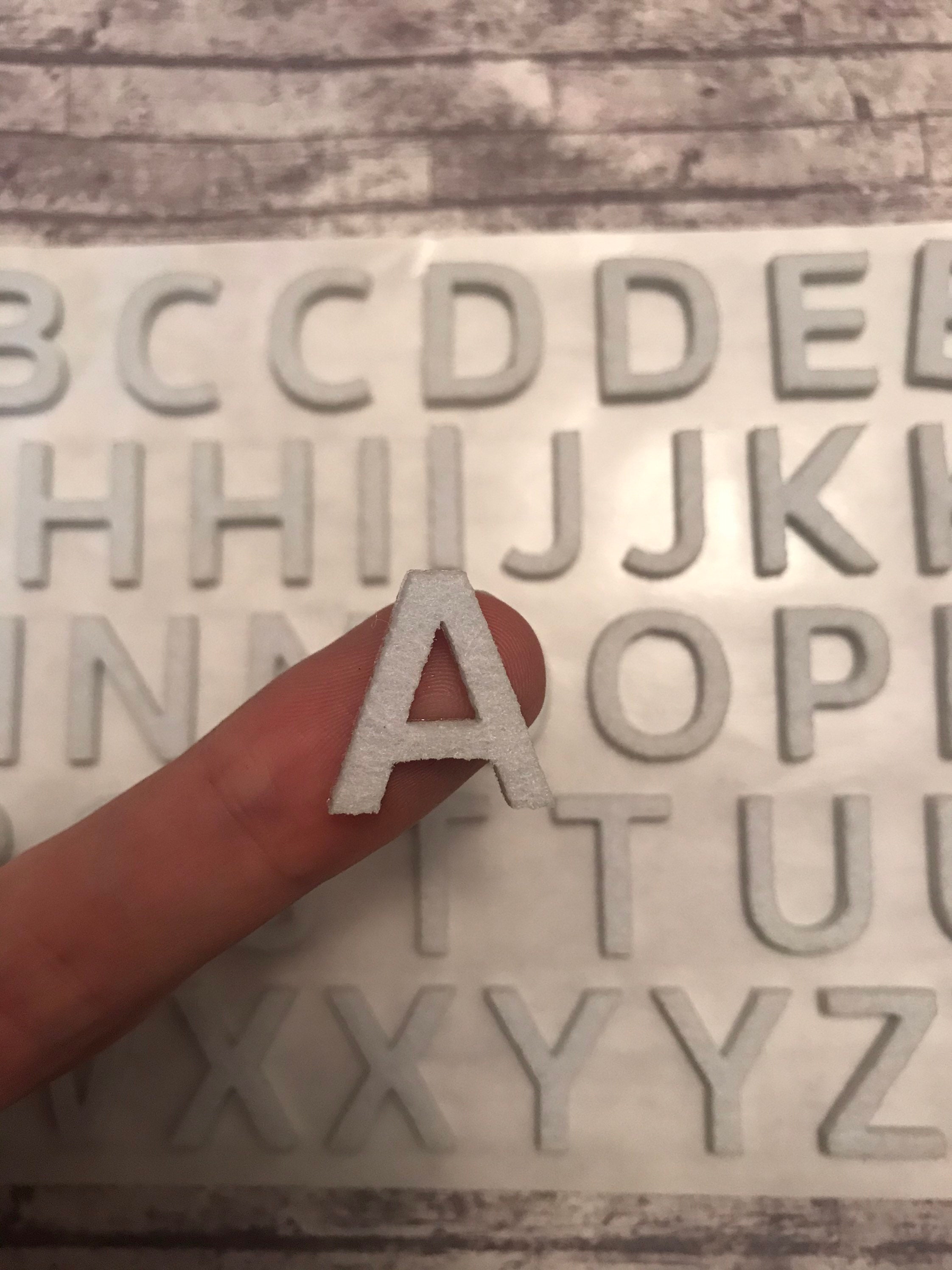 White Felt Letters Self Adhesive Cut Letters A-Z 1 Sheet 2 | Etsy