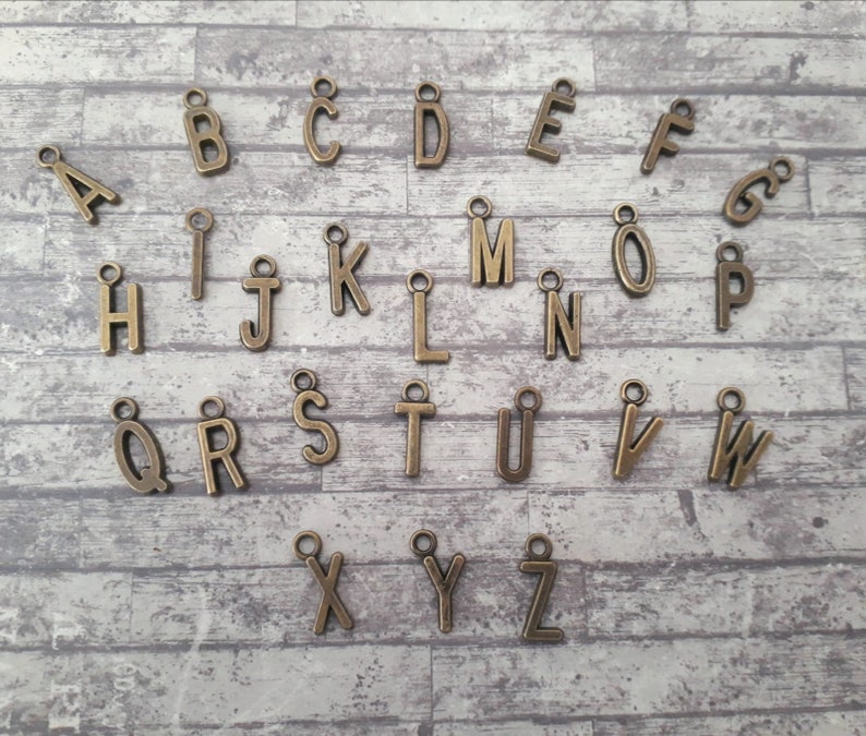 Alphabet Charms Choose Your Colour 16mm Complete A-Z Set - Etsy UK