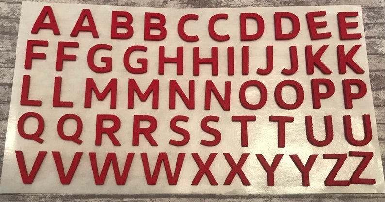 White Felt Letters Self Adhesive Cut Letters A-Z 1 Sheet 2 | Etsy