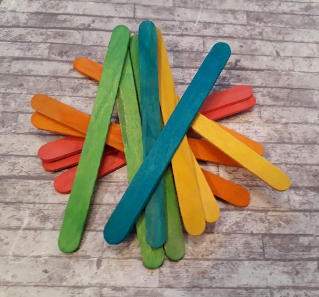 Colourful Wooden Lollipop Sticks 20/45 Pcs 11cm Lolly Ice - Etsy