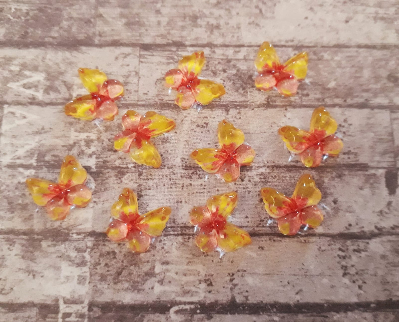 20 Butterfly Resin Flatbacks 10mm Blue and Purple Cabochons | Etsy