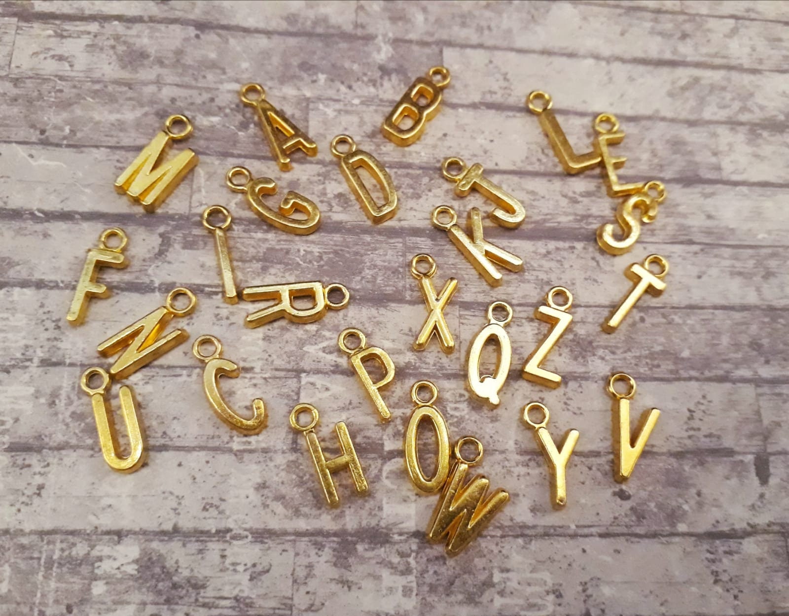 Alphabet Charms Choose Your Colour 16mm Complete A-Z Set - Etsy UK
