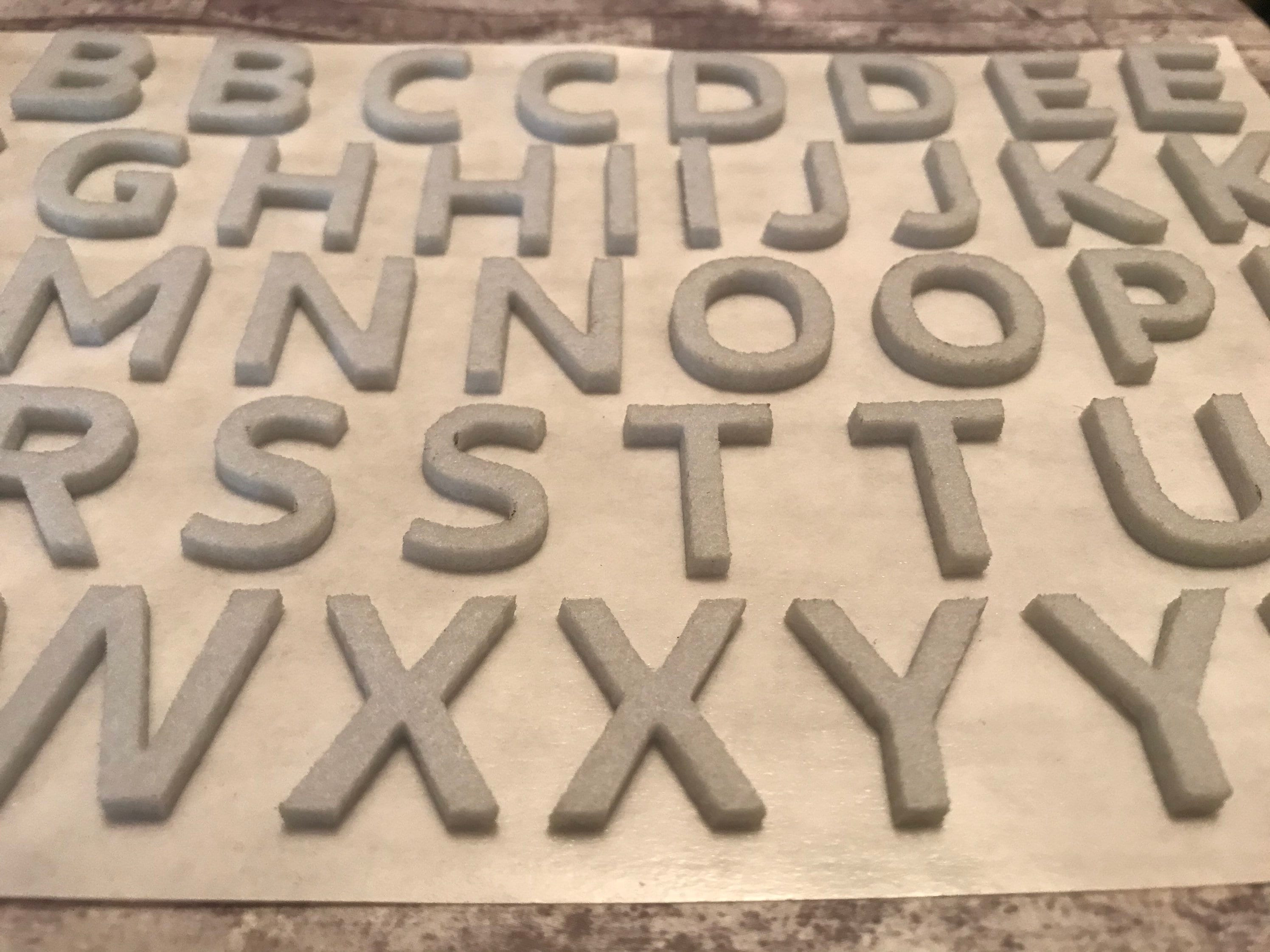 White Felt Letters Self Adhesive Cut Letters A-Z 1 Sheet 2 | Etsy