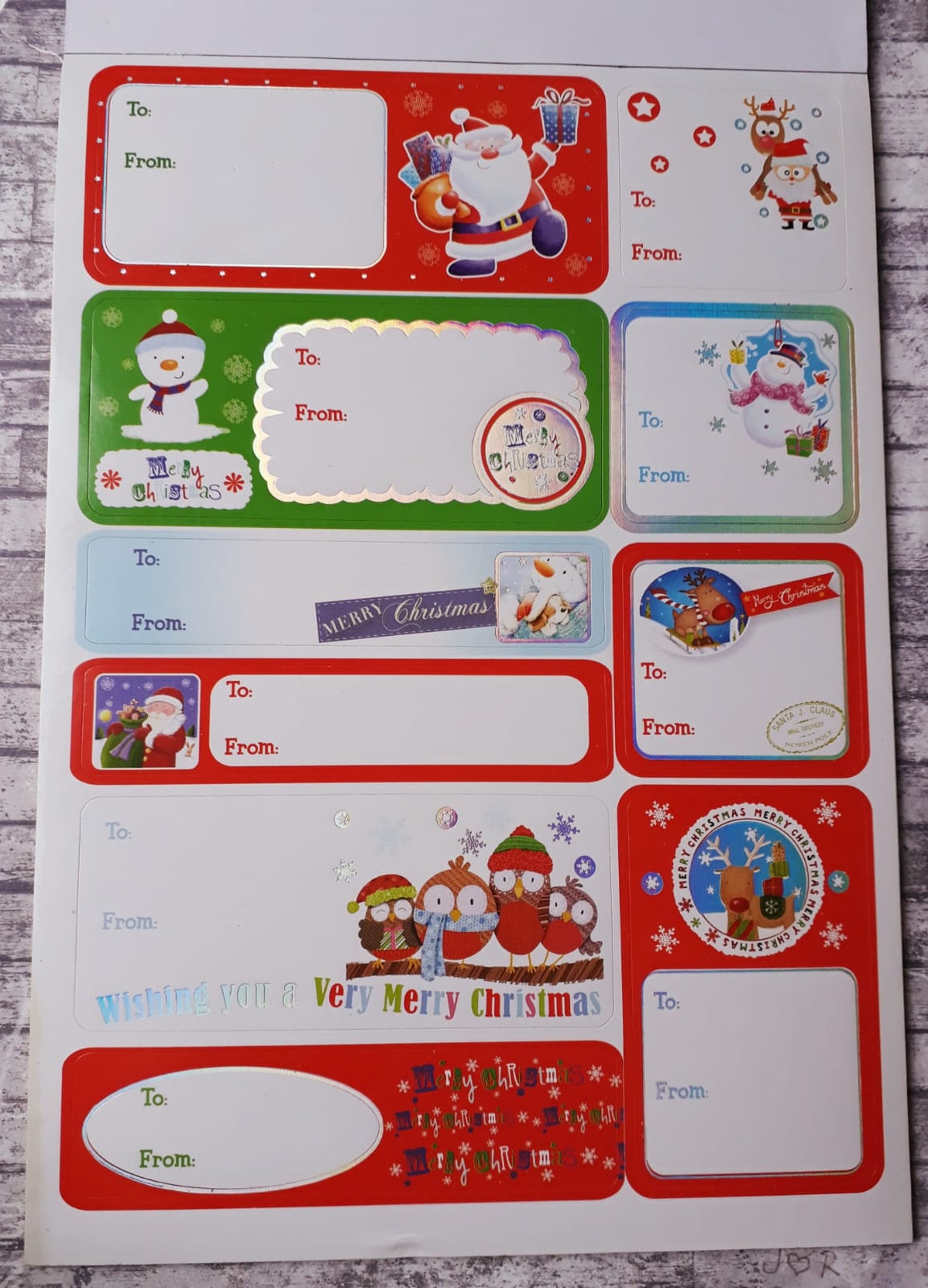 120 Christmas Labels Christmas Gift Label Book 10 Sheets - Etsy