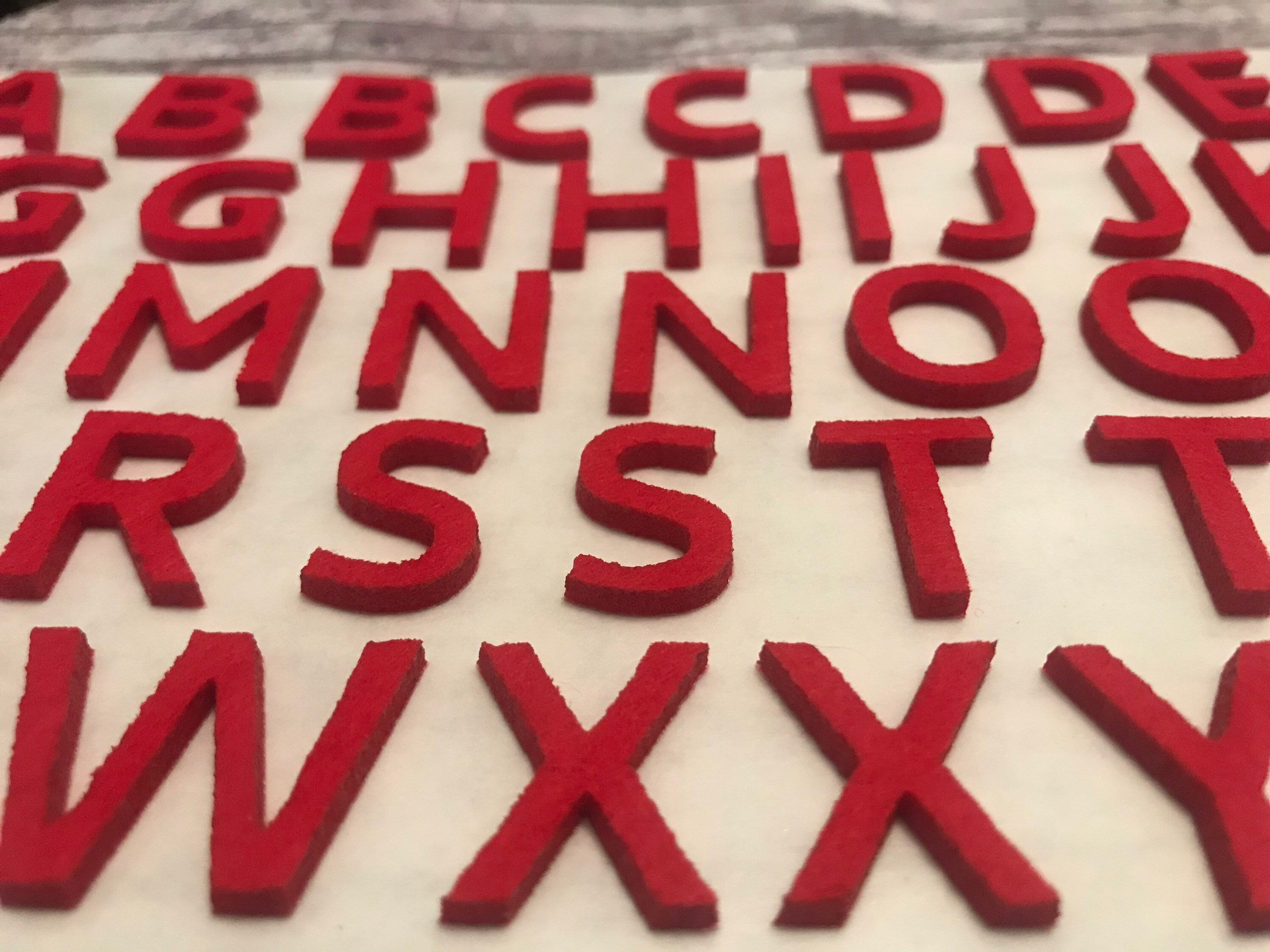 White Felt Letters Self Adhesive Cut Letters A-Z 1 Sheet 2 | Etsy