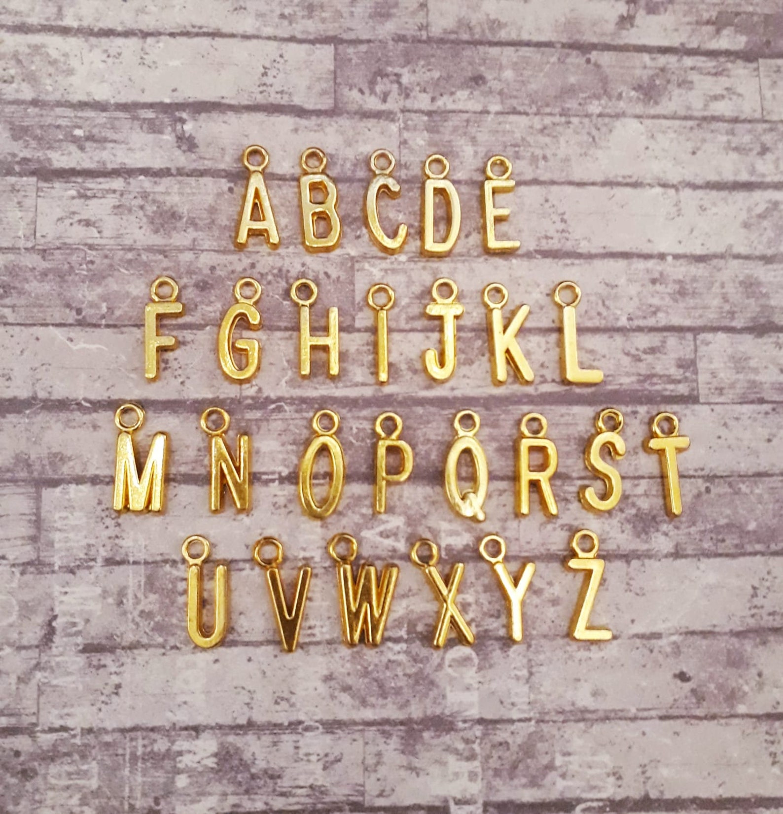 Alphabet Letter Charms Complete A-Z Set Jewelry Pendants | Etsy